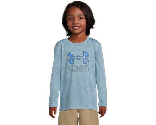 Under Armour Core Logo Twist Tech Long Sleeve Workout 'Blue Smoke ...