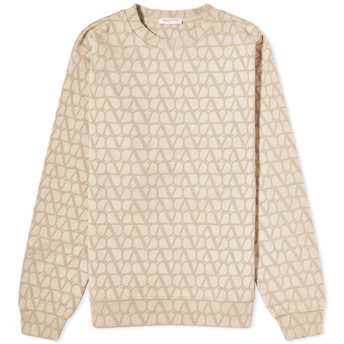 Valentino Icon Logo Crew Sweat 'Beige' - 4V3MF26W9W1YD3 | Solesense
