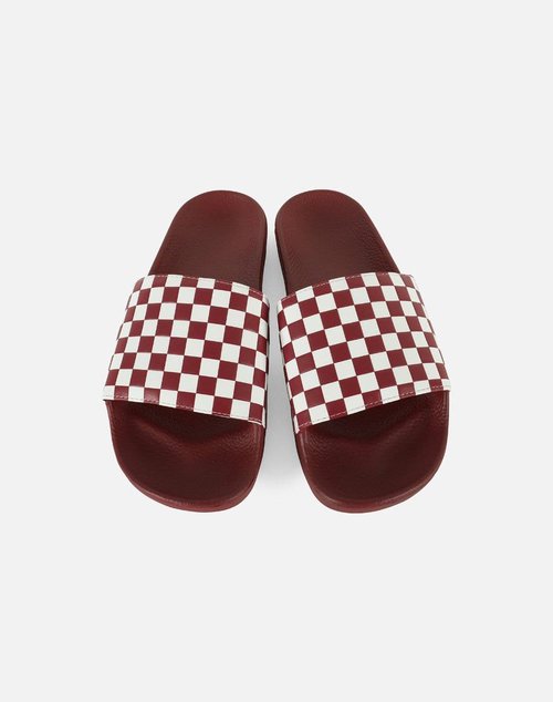 Vans CHECKERBOARD SLIDES 'RED' - VN0A45JEVGF | Solesense