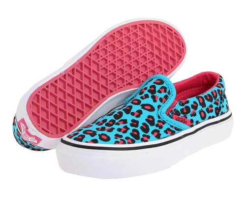 Vans Classic Slip-On Little Kid/Big Kid Cheetah 'Scuba Blue/Pink ...
