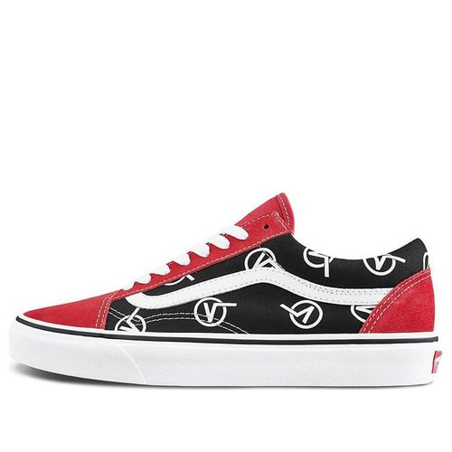 Vans Old Skool Vlogo 'Black Red' - VN0A4U3B17B | Solesense