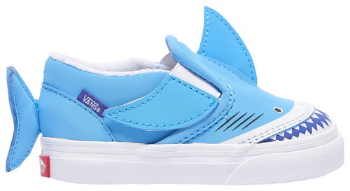 Vans Shark Slip On 'Blue/White' - VN0A7Q4ZBES | Solesense