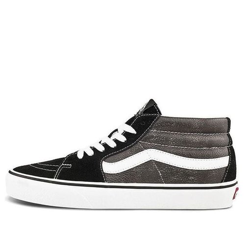 Vans SK8-Mid Splicing Mid Tops Casual 'Black/White/Brown' - VN0A3WM324R ...