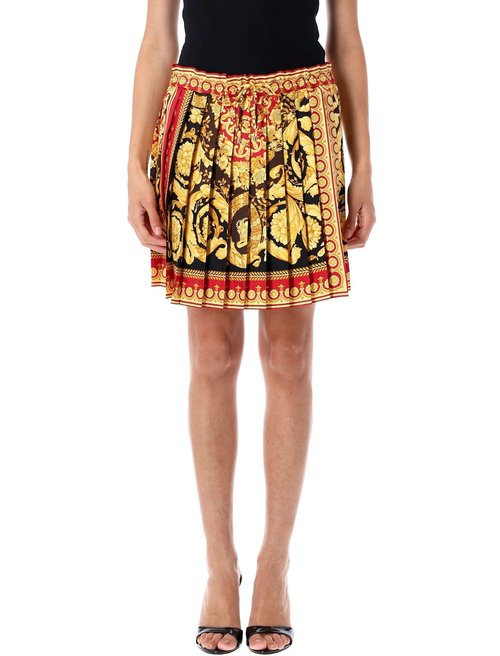 Versace Barocco Pleated Mini Skirt - 1020295-A1521_5R650 | Solesense