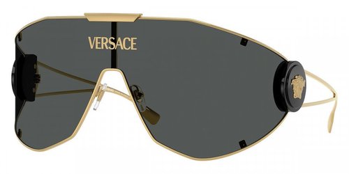 Versace Dark Shield Sunglasses VE2268 100287 142 'Gold Tone/Grey ...