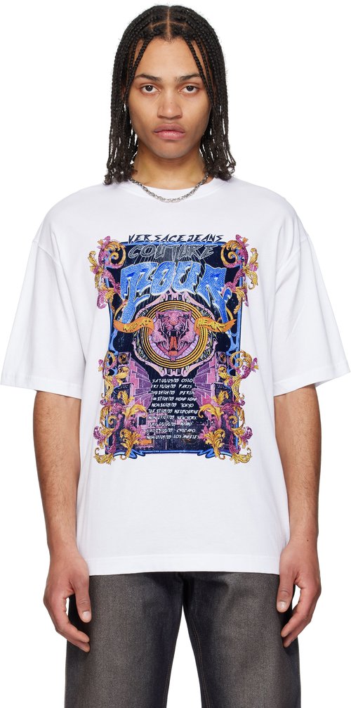 Versace Jeans Couture Logo Tour T-shirt 'E003-White' - E78GAHC-03_EC ...